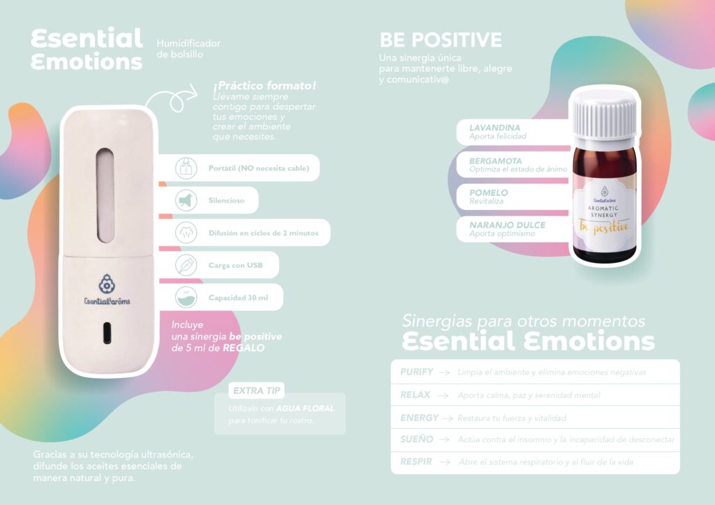 Esential Emotion Pocket Humidifier + Sinergia – 30 ml – Heaven Biotech